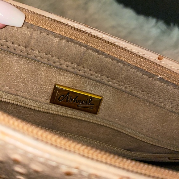 Ashneil | Bags | Ashneil Cream Ostrich Small Tote Bag | Poshmark